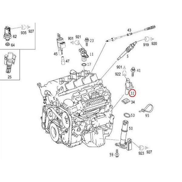 Mercedes-Benz クランク角センサー Aタイプ メルセデスベンツ Eクラス W211 E240 E320 E500 E55AMG M112 V6 M113 V8エンジン : セント ...