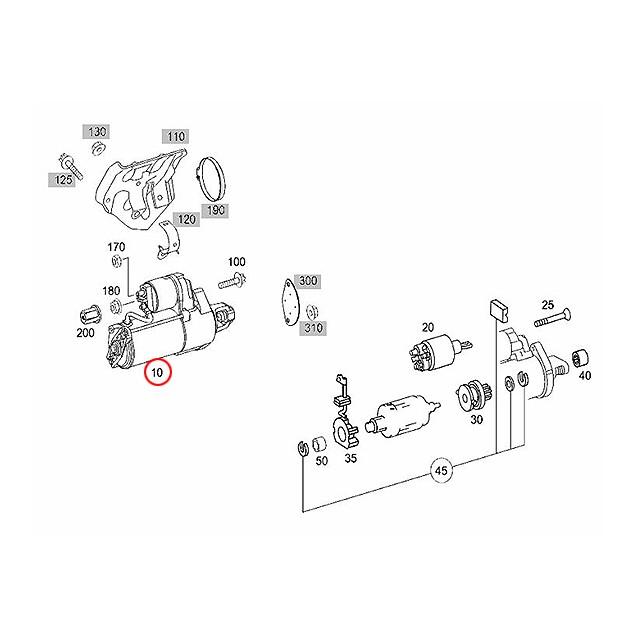 Mercedes-Benz（メルセデス・ベンツ） セルモーター エンジンスターター Eクラス W212 E300 E350 E550 : セントピア ショッピングストア - 通販 ...