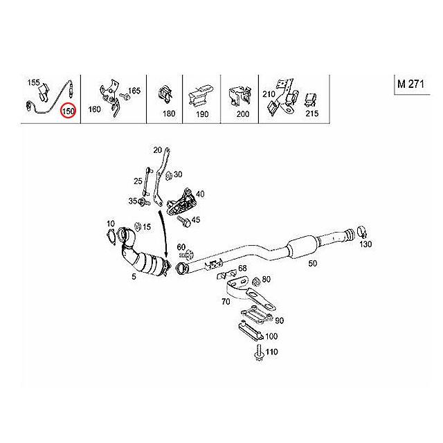 Mercedes-Benz O2センサー メルセデスベンツ SLKクラス R172 SLK200 : セントピア ショッピングストア - 通販 ...