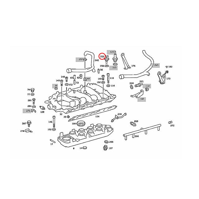 Mercedes-Benz（メルセデス・ベンツ） 水温センサー 190クラス W201 190E 190E2.3 190E2.6 : セント ...