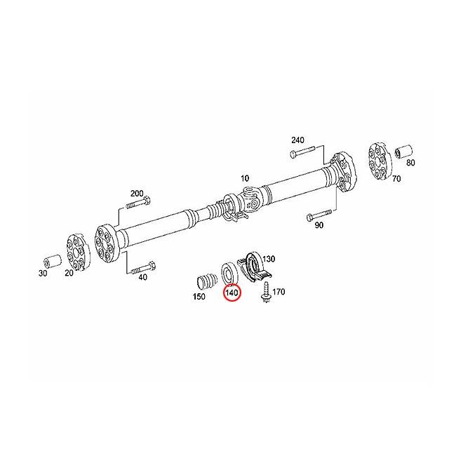 Mercedes-Benz プロペラシャフト センターベアリング メルセデスベンツ R230 R231 W204 W207 W211 W212 ...