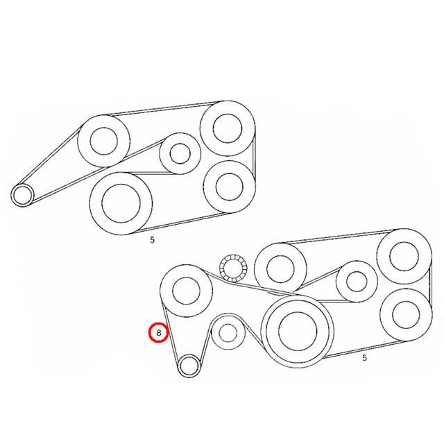 Mercedes-Benz（メルセデス・ベンツ） ファンベルト(1本) SLKクラス R170 SLK230コンプレッサー 170447専用 ...