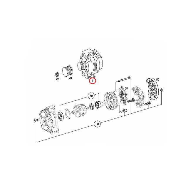 Mercedes-Benz オルタネーター 14V 220A メルセデスベンツ CLクラス W216 CL600 CL65AMG : セント ...