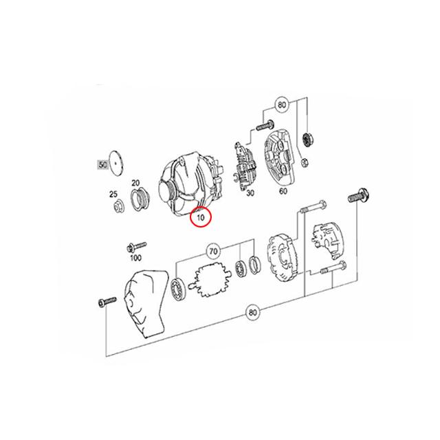 Mercedes-Benz オルタネーター 14V 180A メルセデスベンツ R230 W164 W207 W211 W212 W216 ...