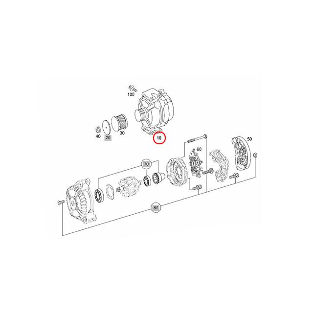 Mercedes-Benz オルタネーター 14V 220A メルセデスベンツ CLクラス W216 CL550 : セントピア ショッピング ...