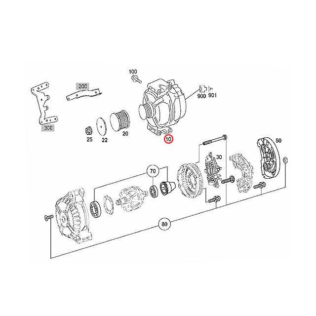 Mercedes-Benz オルタネーター 14V 220A メルセデスベンツ W164 W212 : セントピア ショッピングストア ...