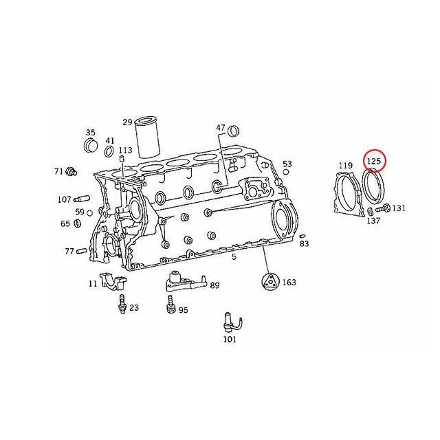 Mercedes-Benz クランクシール リア メルセデスベンツ Eクラス W210 E230 E320 M104 直6 M111 直4エンジン : セントピア ショッピングストア - 通販 ...