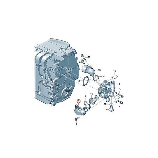 Audi サーモスタット ハウジング カバー アウディ TT 8JBUBF 8NBHEF : セントピア ショッピングストア - 通販 ...