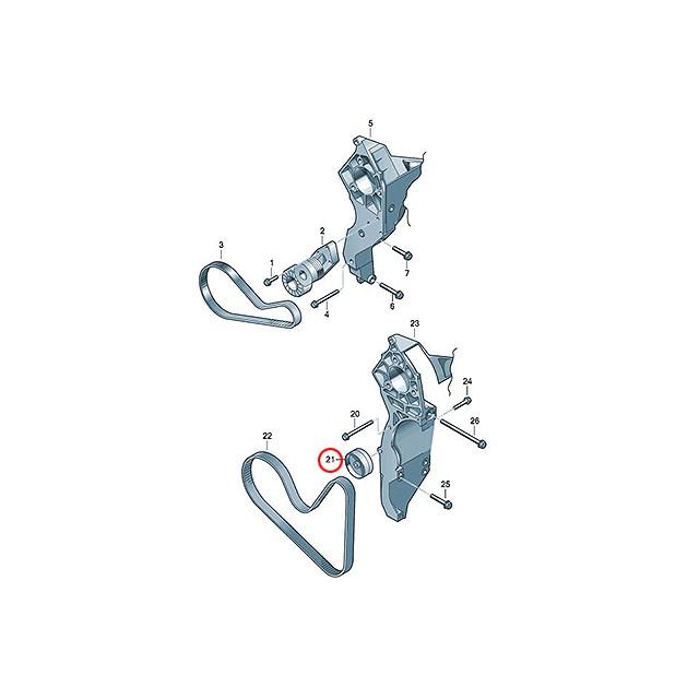 アイドラープーリー アイドルプーリー フォルクスワーゲン アウディ イオス(1F) ゴルフ5(1K) パサート(3C) A3(8P) TT ...