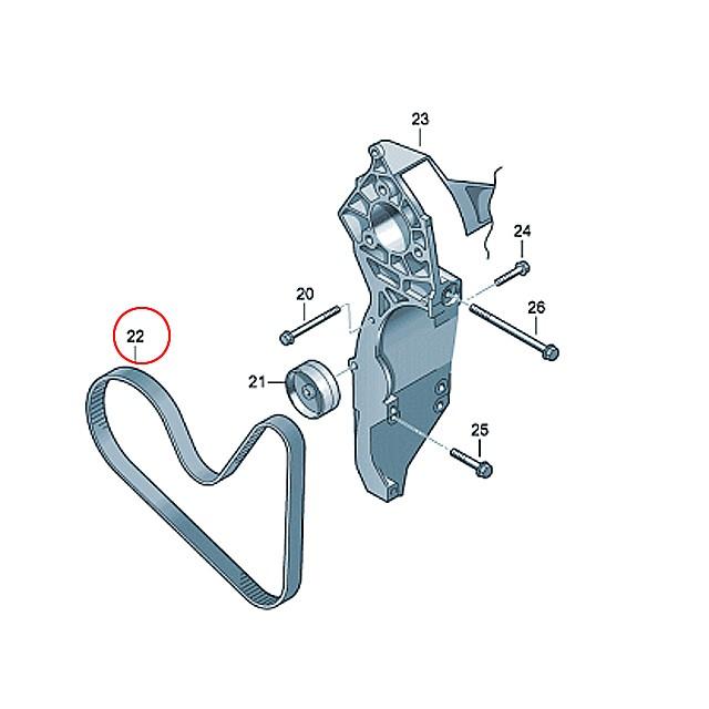 ファンベルト フォルクスワーゲン アウディ ゴルフ5(1K) イオス(1F) パサート/CC(3C) A3(8P) TT(8J ...