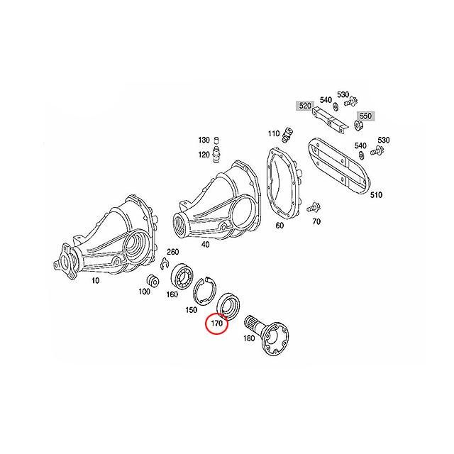 Mercedes-Benz デフサイドシール リア メルセデスベンツ Cクラス W203 C32AMG コンプレッサー : セントピア ...