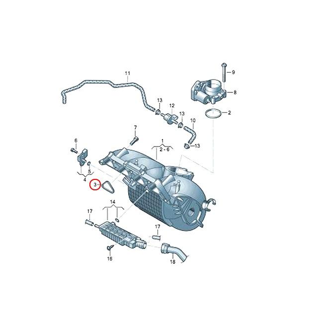 インテークマニホールド ガスケット 1個 アウディ Q3 8UCZD 8UCHP : 036129717e-ed10 : セントピア ...