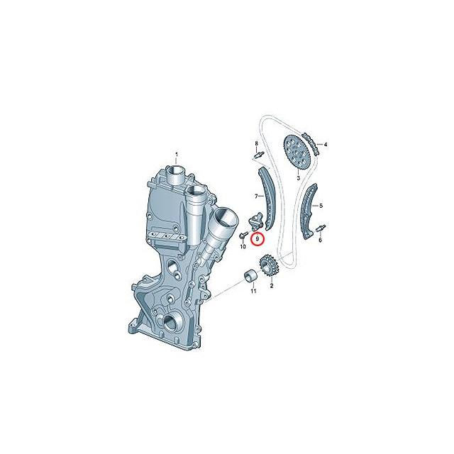 タイミングチェーンテンショナー フォルクスワーゲン ジェッタ 1KCAV JETTA :03C109507AH-ed03:セントピア ...