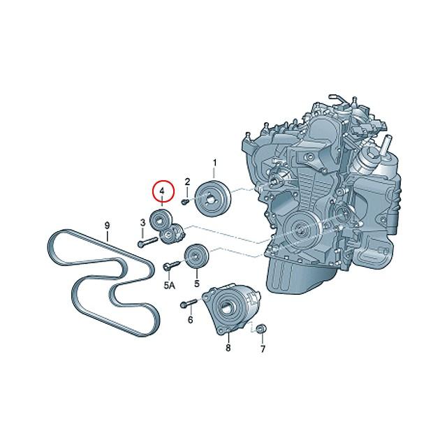 Audi（アウディ） オルタネーター用 ベルトテンショナー A1 8XCAX : セントピア ショッピングストア - 通販 - Yahoo ...