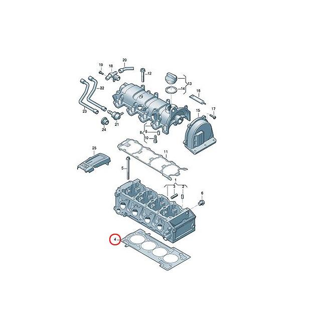 シリンダーヘッド ガスケット フォルクスワーゲン ゴルフ6 1KCBZ GOLF6 : 03f103383e-ed01 : セントピア ...