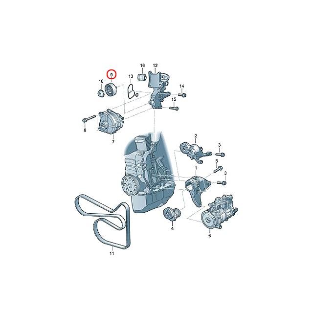 アイドラープーリー アイドラプーリー フォルクスワーゲン ゴルフ6(5K) ザ・ビートル(16) ポロ(6R) CBZB エンジン ...