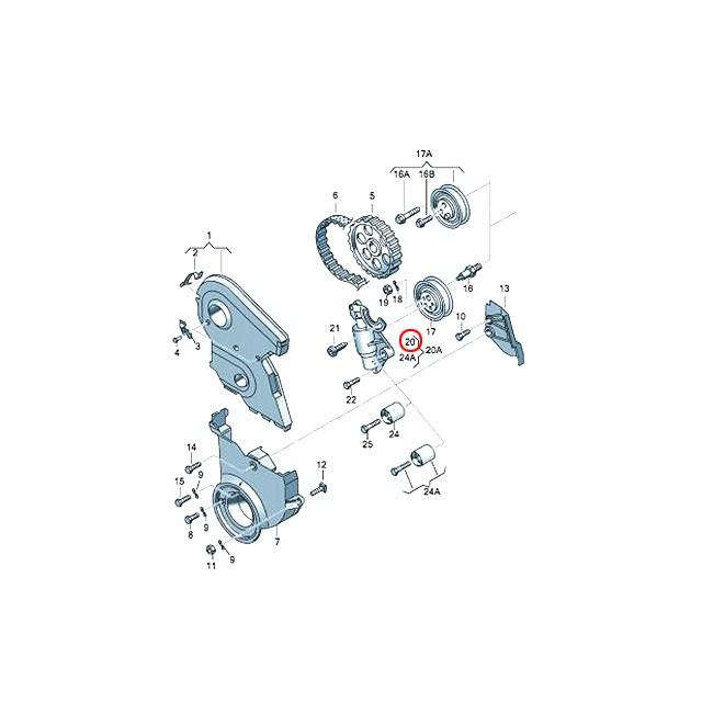 フォルクスワーゲン タイミングベルト テンショナー ダンパー パサート 3BADR 3BAEB 3BAPT 3BAPU PASSAT ...