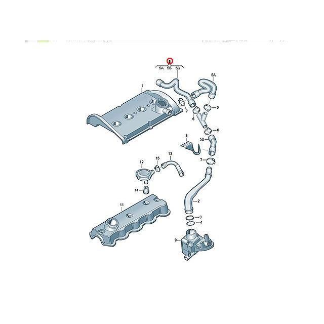 フォルクスワーゲン ブローバイホース ブリーザーホース ベンチレーションホース アウディ ゴルフ4(1J) A3(8L) : セントピア ...