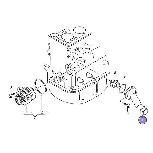 フォルクスワーゲン（Volkswagen） サーモスタットハウジング ポロ 9NBJX 06A121121C VW POLO サーモスタッド ...