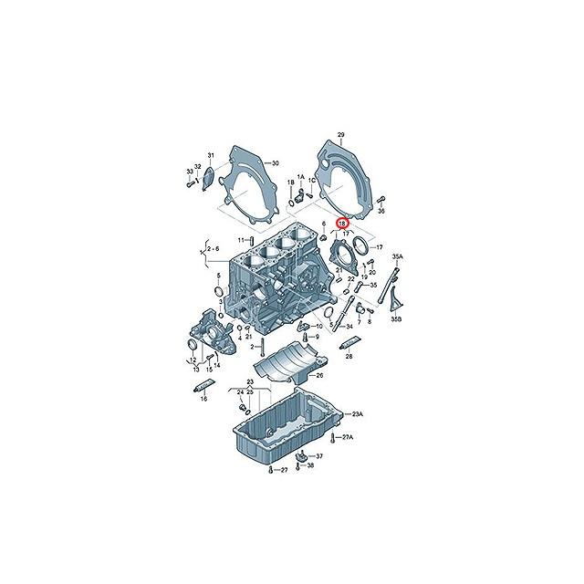 クランクシール リア アウディ A4 8EALT 8EBFB 8EBGBF 8EBWEF : 06b103171b-ed08 : セントピア ...