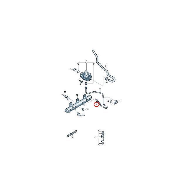 フォルクスワーゲン（Volkswagen） 高圧ポンプ アダプター アウディ イオス(1F) ゴルフ5(1K) シーシー(3C) シロッコ ...