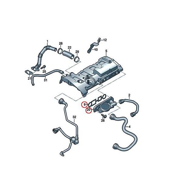 フォルクスワーゲン プレッシャーリリーフバルブ＆ガスケットセット アウディ 06F129101R PCVバルブ : セントピア ショッピング ...