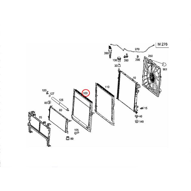 Mercedes-Benz エアコンコンデンサー メルセデスベンツ Mクラス W166 ML350 ML350D ML63AMG / GL ...