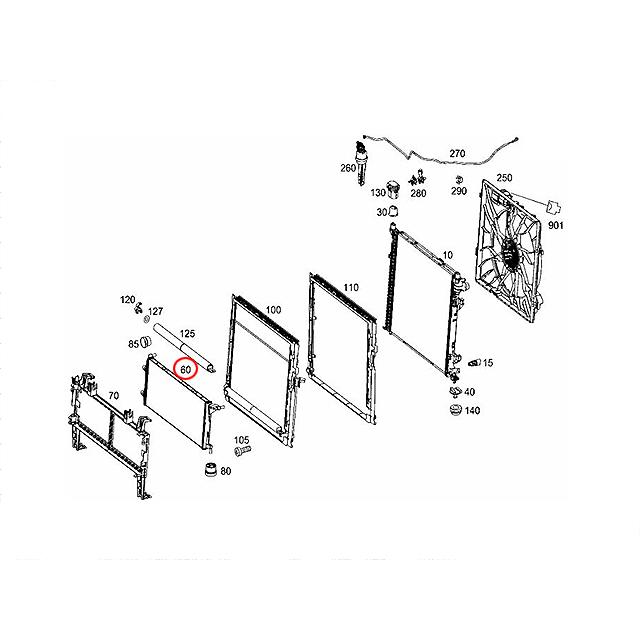 低温ラジエター メルセデスベンツ M/GLクラス W166 ML63AMG X166 GL550 GL63AMG : 0995001403 ...