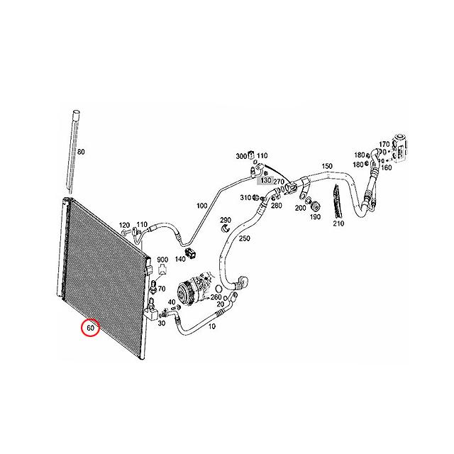Mercedes-Benz エアコンコンデンサー メルセデスベンツ Eクラス W207 E400 E550 : セントピア ショッピングストア ...