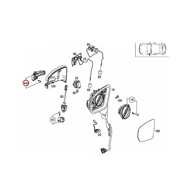 純正 ドアミラーウインカー 左側 メルセデスベンツ Cクラス W205 C180 C200 C220d C250 C350e C450AMG ...