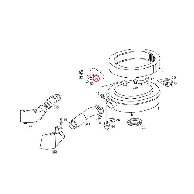 Mercedes-Benz ブローバイホース メルセデスベンツ W124 W126 W463 M103 直6エンジン : セントピア ...