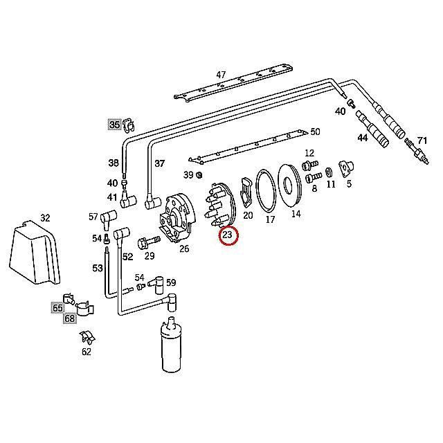 ディスビキャップ メルセデスベンツ Eクラス W124 260E 300E 300TE E300 M103 直6エンジン ...