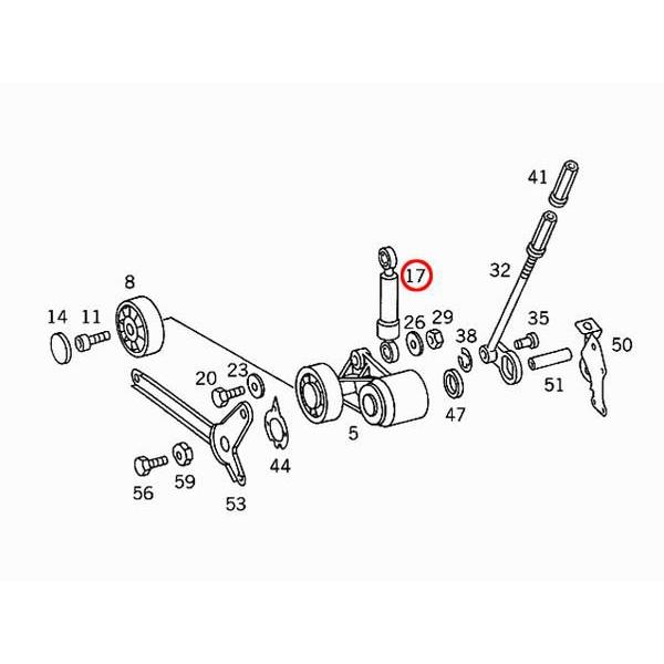 ベルトテンショナーダンパー メルセデスベンツ Gクラス W463 300GE G300 M103 直6エンジン :1032000114 ...