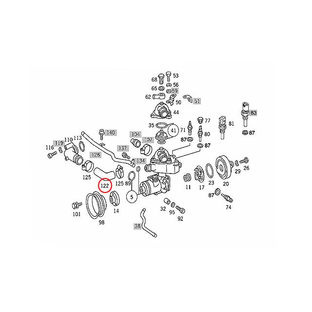 純正品 バイパスホース メルセデスベンツ Sクラス W140 300SE S280 S320 : 1042030482-ed05 : セント ...