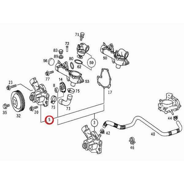 ウォーターポンプ メルセデスベンツ Cクラス W203 C200コンプレッサー M111 直4エンジン :1112004201-ed03 ...
