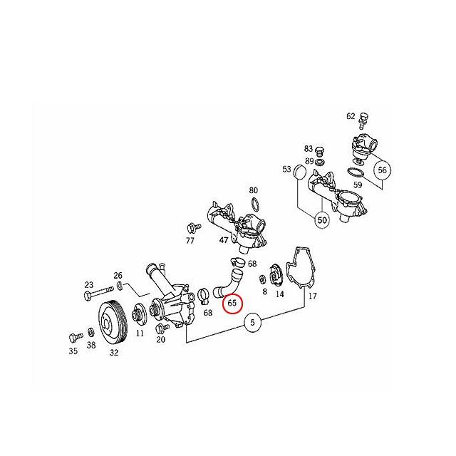バイパスホース メルセデスベンツ ミディアムクラス W124 220E 220TE E220 :1112030282-ed07:セントピア ...
