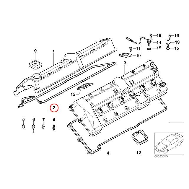 BMW タペットカバー ガスケット 右側 7シリーズ E66 760Li GN60 N73 V12エンジン : セントピア ショッピングストア ...