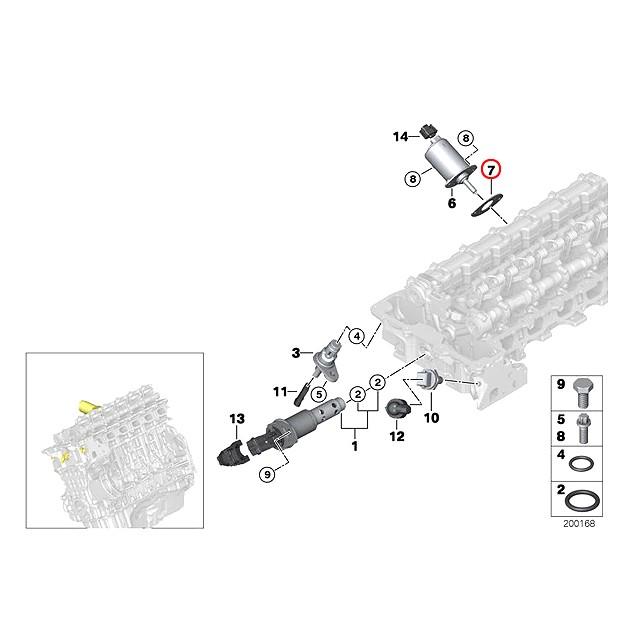 VANOS VVTモーター ガスケット BMW E60 E61 E63 E87 E90 E91 F10 F11 X1(E84) X3(E83) X3(F25) X5(E70) Z4(E85 ...