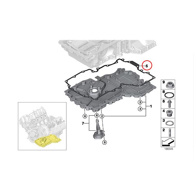 BMW エンジンオイルパン ガスケット BMW F01 F02 F12 F13 F07 F10 F11 : セントピア ショッピングストア ...