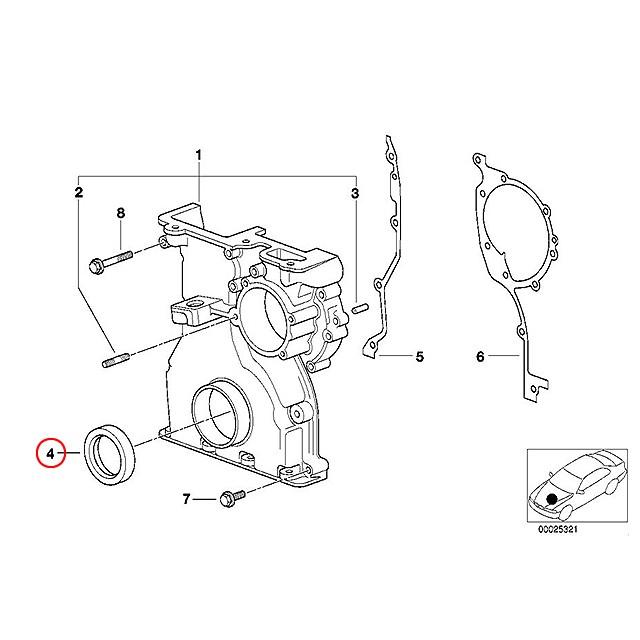 BMW クランクシール クランクシャフトオイルシール フロント BMW 5シリーズ E34 520i 525i HB20 HD25 M50 直 ...