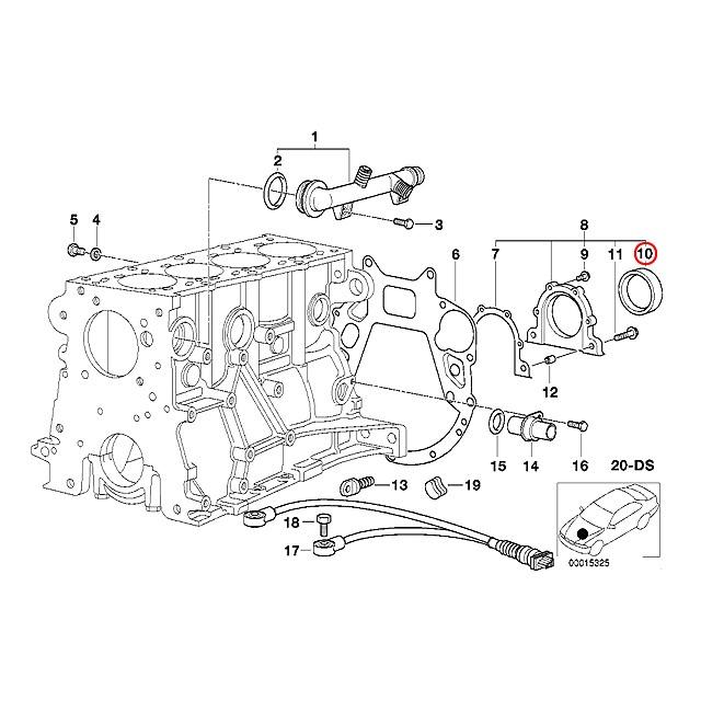 BMW クランクシール リア BMW E24 E30 E32 E34 E36 E39 E46 E53 E60 E61 E83 E85 E86 M10 M20 M30 M40 M42 M43 ...