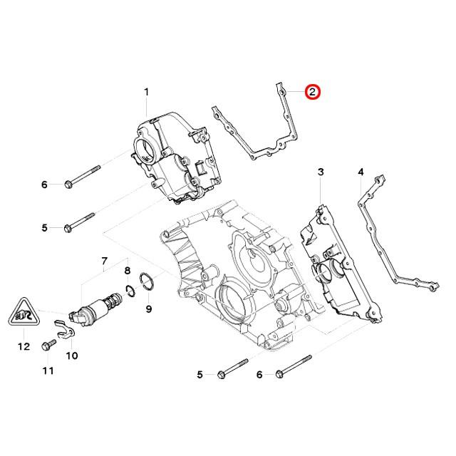 タイミングチェーンカバー フロント 右側 メタルガスケット BMW E53 E60 E61 E63 E64 E65 E66 N62(V8)エンジン :11147506424:セントピア ...