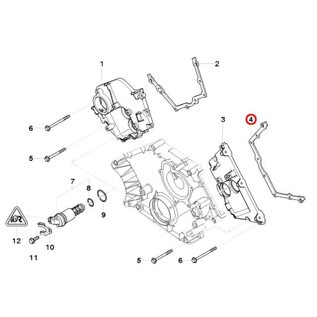 タイミングチェーンカバー フロント 左側 メタルガスケット BMW 7シリーズ E65 E66 735i 740i 745i 750i ...