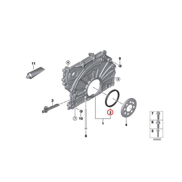BMW クランクシール リア 3シリーズ F30 318i 320i 330e 340i 3B20 8A20 8B30 8E15 8E20 ...