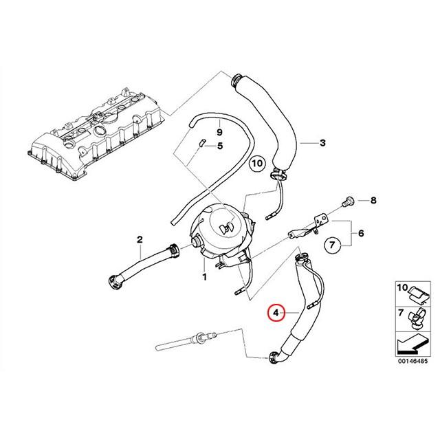 BMW オイルセパレーターホース E60 E61 E63 E87 E90 E91 Z4(E85) Z4(E86) : セントピア ショッピングストア - 通販 - Yahoo!ショッピング