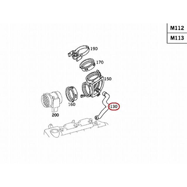 ブローバイホース メルセデスベンツ Cクラス W203 C240 M112 V6エンジン : 1120180682-ed02 : セントピア ...