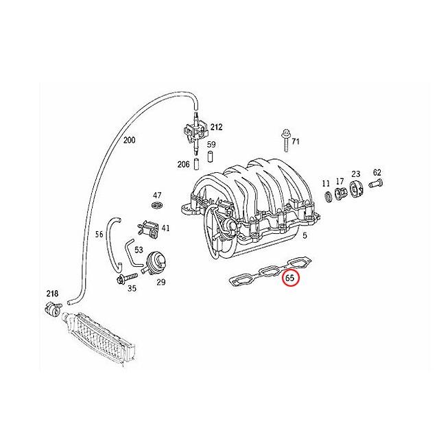 Mercedes-Benz インテークマニホールド ガスケット メルセデスベンツ Eクラス W210 E240 E320 M112 V6 ...
