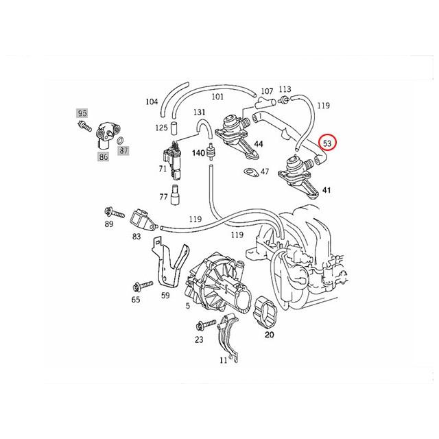 Mercedes-Benz（メルセデス・ベンツ） エアーホース Mクラス W164 ML500 : セントピア ショッピングストア - 通販 ...