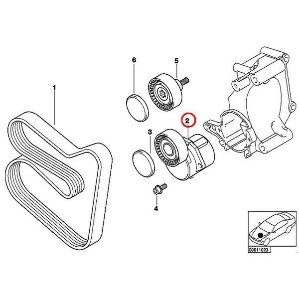 BMW ベルトテンショナー 機械式 BMW Z3シリーズ E36 1.9 CH19 M44(直4)エンジン : セントピア ショッピングストア ...