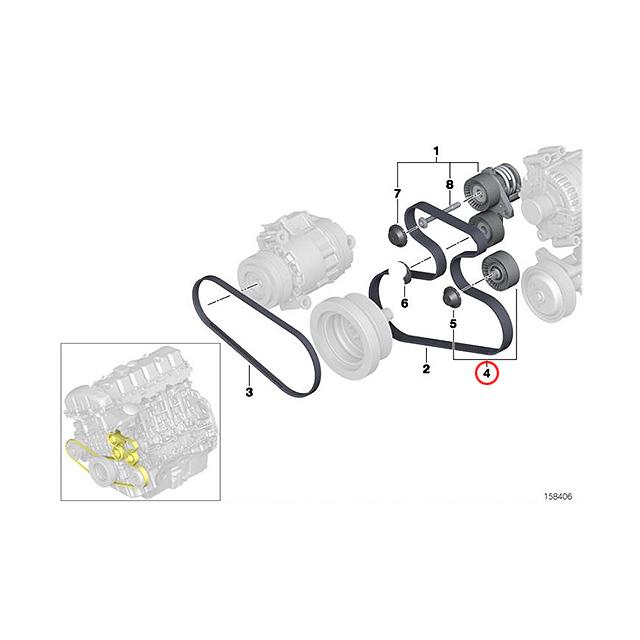 アイドラープーリー BMW X5シリーズ E70 3.0si FE30 : 11287542887 : セントピア ショッピングストア ...